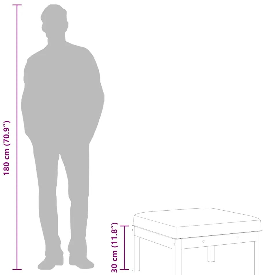vidaXL Marketos Zahradní podnožka s poduškou masivní akáciové dřevo