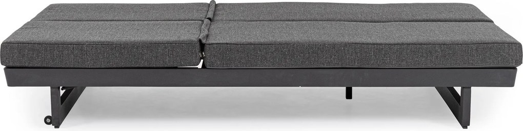 BIZZOTTO Dvoumístné zahradní lehátko INFINITY antracit 195x142 cm 0663437