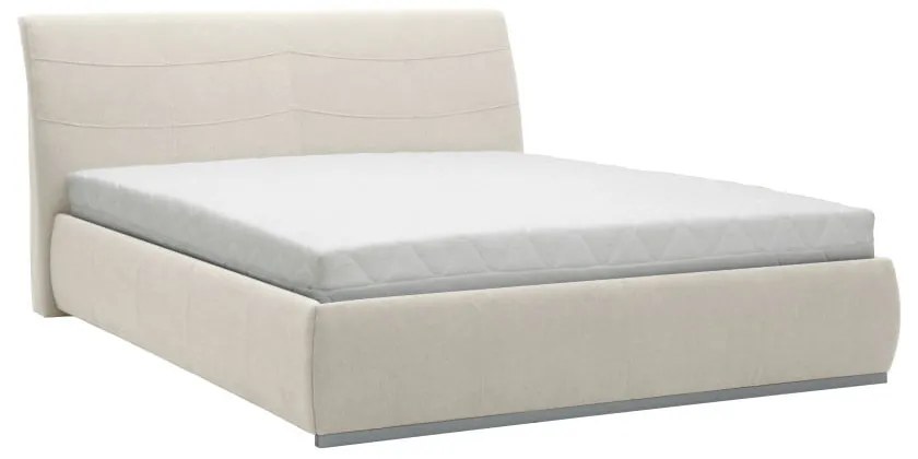 Béžová dvoulůžková postel Mazzini Beds Luna, 180 x 200 cm