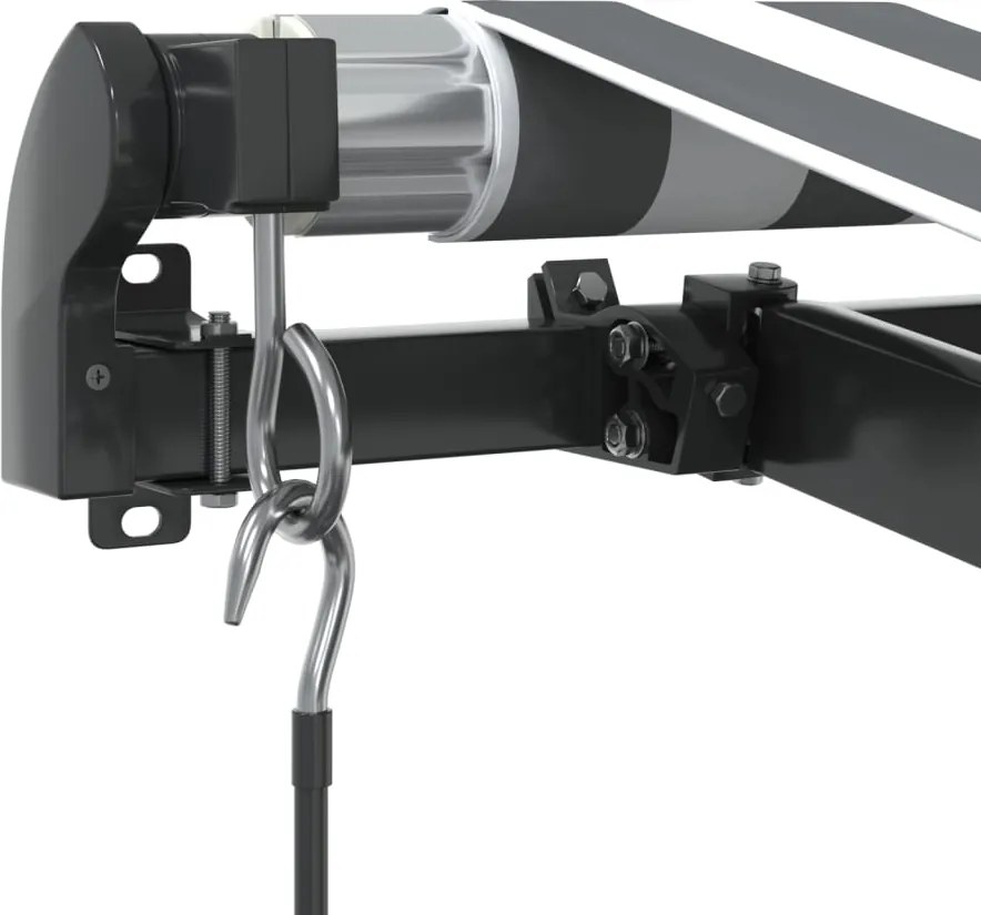 Ručně zatahovací markýza s LED antracitová a bílá 450 x 350 cm 3215813