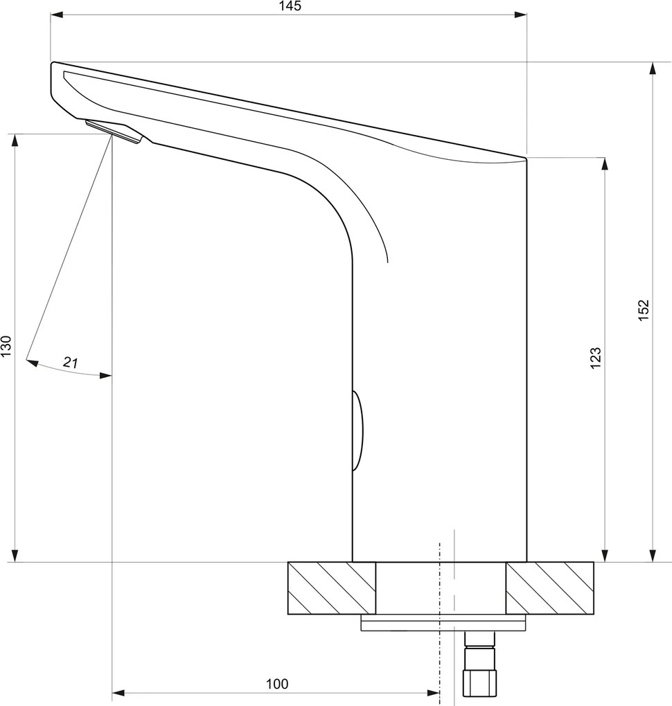 Sapho PS781 senzorová baterie stojánková 24V DC, chrom