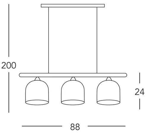 Kolarz A1352.83.Gr.100- Lustr na lanku NONNA 3xE27/60W/230V jeleni dub/bílá/šedá