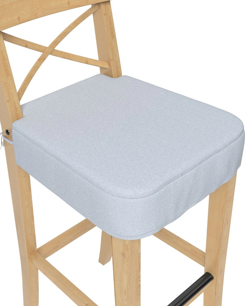 Sedák na židli IKEA Ingolf - barová barva modrá látka pletený vzor