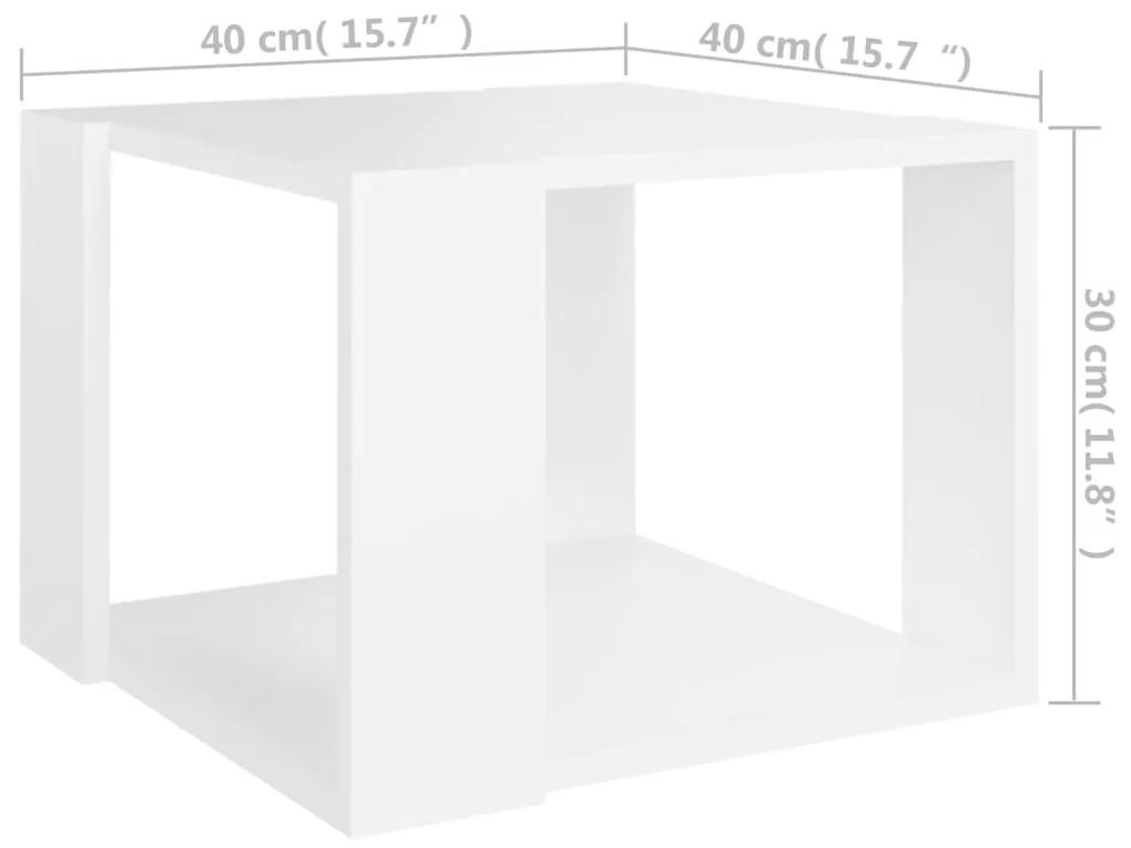 Konferenční stolek bílý 40 x 40 x 30 cm kompozitní dřevo - Default Title