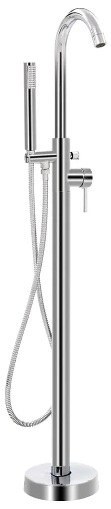 Volně stojící vanová baterie nerezová ocel 118,5 cm 145091
