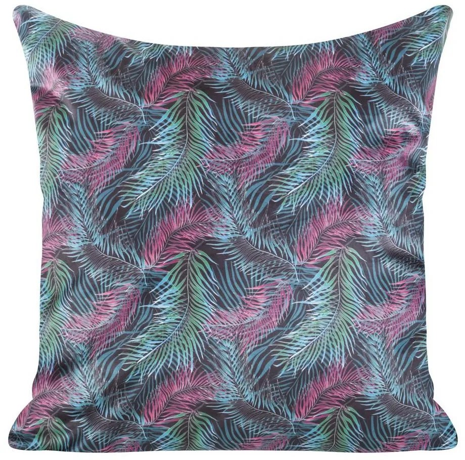 Dekorační povlak na polštář 45x45 Alba steel green pink feathers Eurofirany