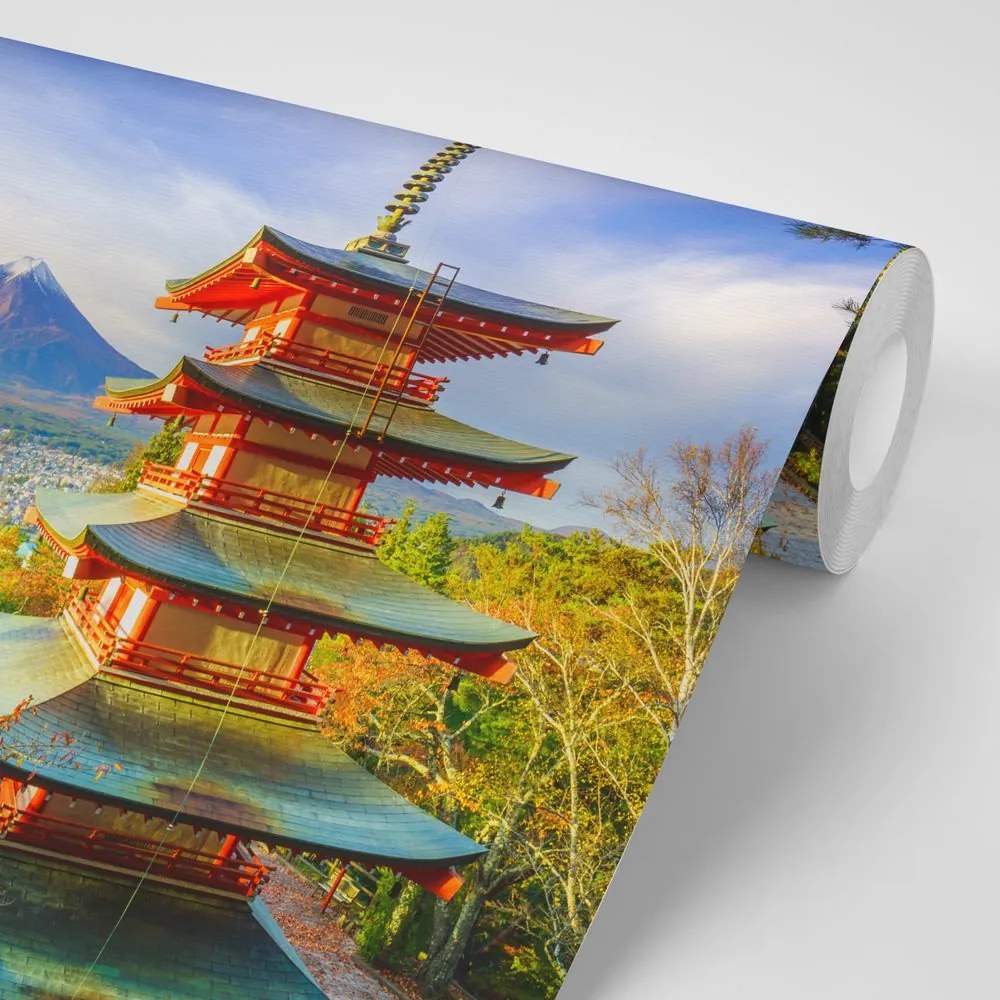 Samolepící fototapeta výhled na Chureito Pagoda a horu Fuji