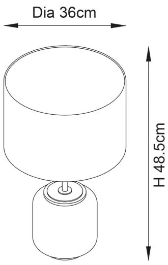 Endon 93067 - Stolní lampa ZINNIA 1xE27/10W/230V modrá/zlatá