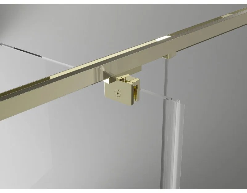 Mexen Exo, výklopné sprchové dveře 70 cm, čiré sklo, zlatá, 8181-070-000-50-00