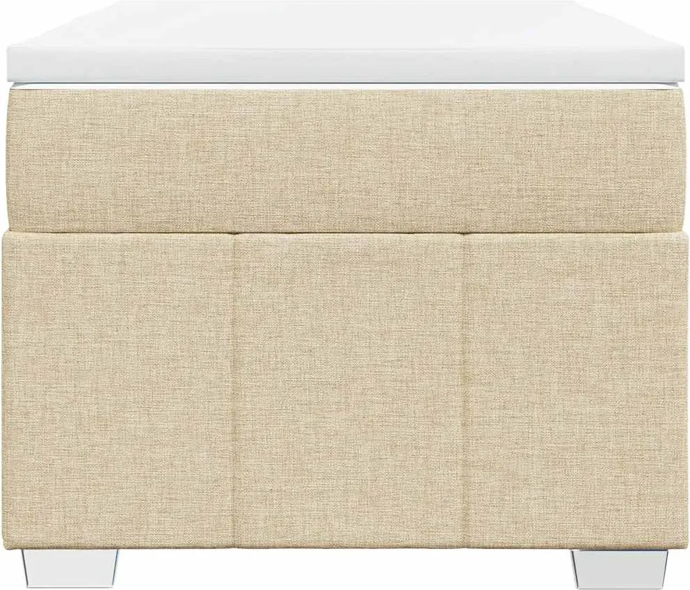 Box spring postel s matrací krémová 100 x 200 cm textil 3285454