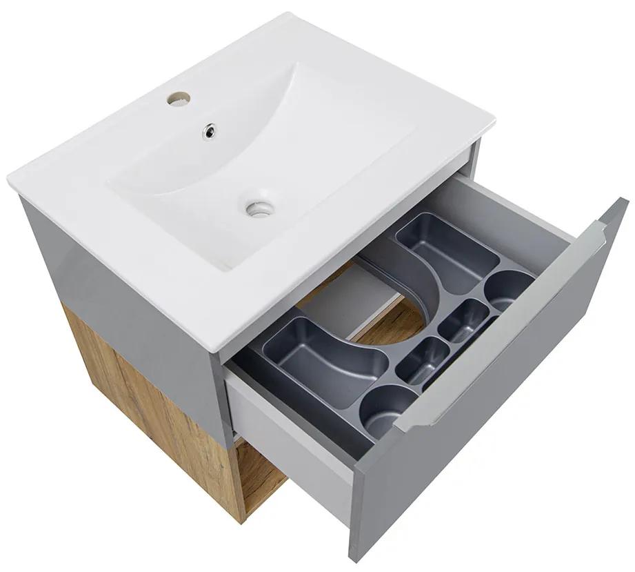 BPS-koupelny Koupelnová skříňka s keramickým umyvadlem Neveda G 60