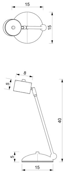 Stolní lampa ARENA 1xGX53/11W/230V černá/zlatá