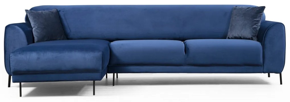 Designová sedačka Haylia 287 cm modrá - levá
