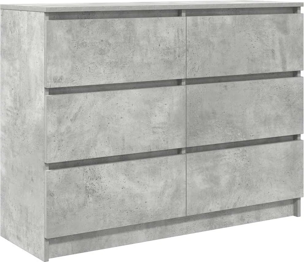 Příborník betonově šedý 100x35x76 cm Dřevěné konstrukce 3328501