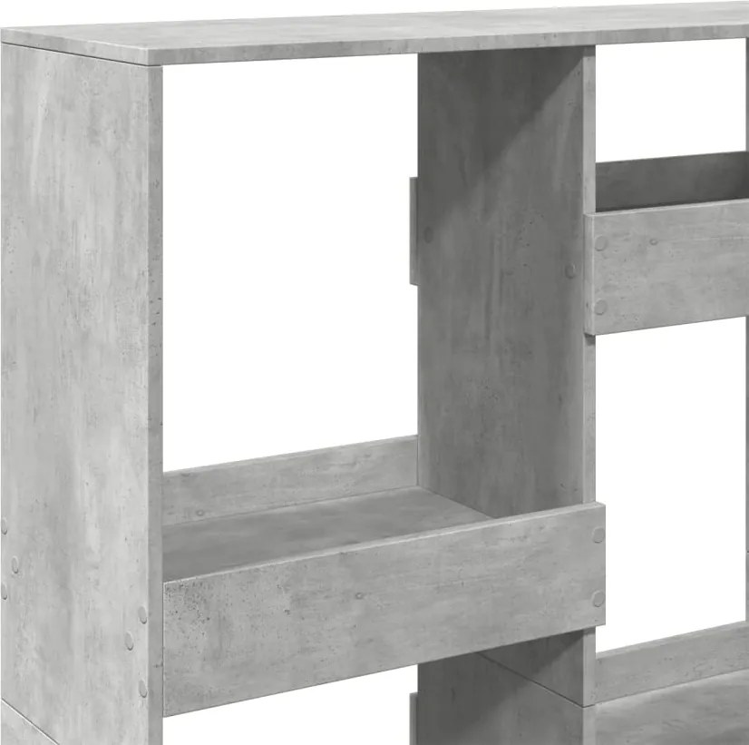 Knihovna betonově šedá 100 x 33 x 135 cm kompozitní dřevo 3309387