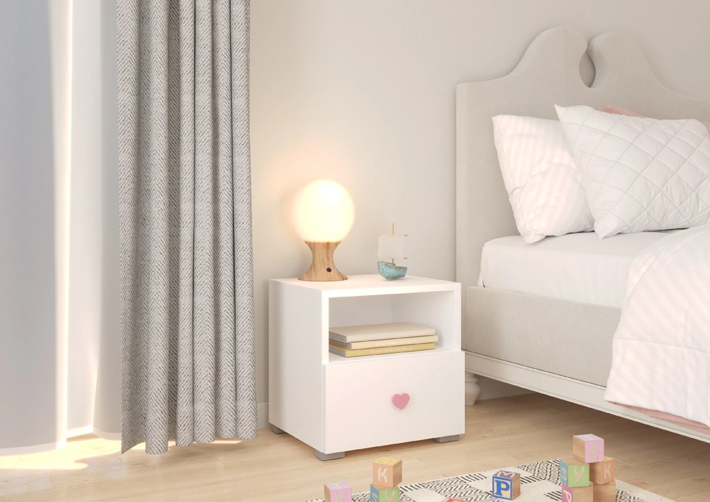 ADRK Furniture Noční stolek se zásuvkou EMI NS-EMI-W-UCH-3-L009