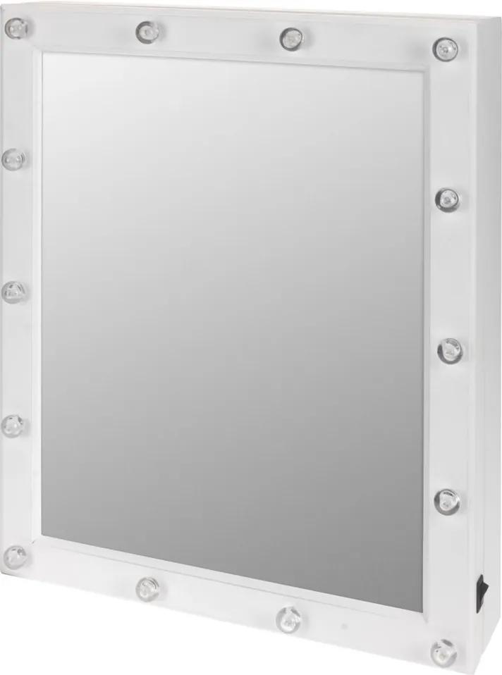 Zrcadlo, skříňka na šperky - 2 v 1,podsvícení LED