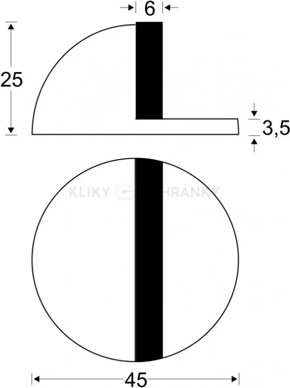 Dveřní zarážka samolepící patyna