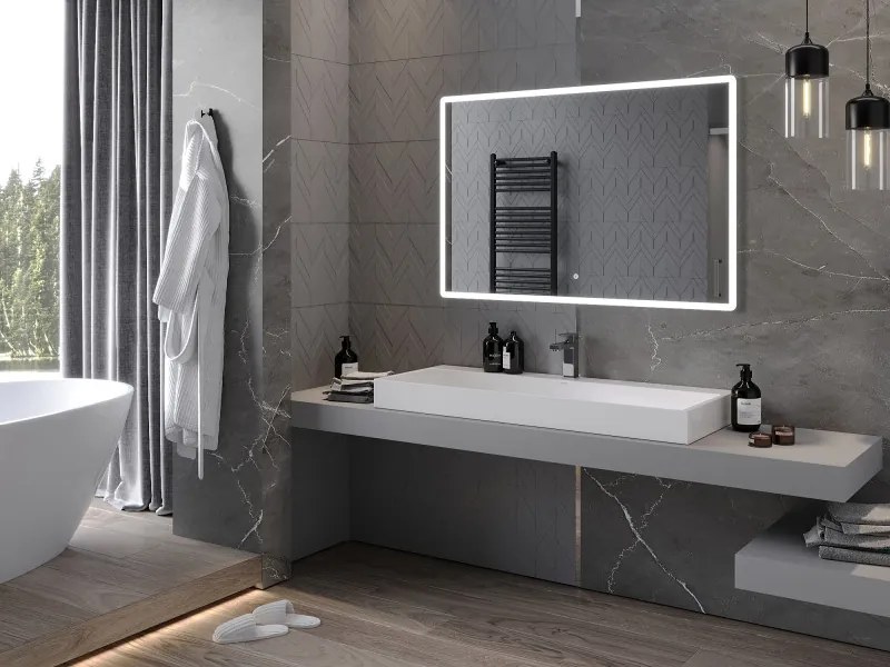 Mexen Navia, LED koupelnové zrcadlo s podsvícením 120 x 80 cm, 6000K, ochrana proti zamlžování, 9803-120-080-611-00