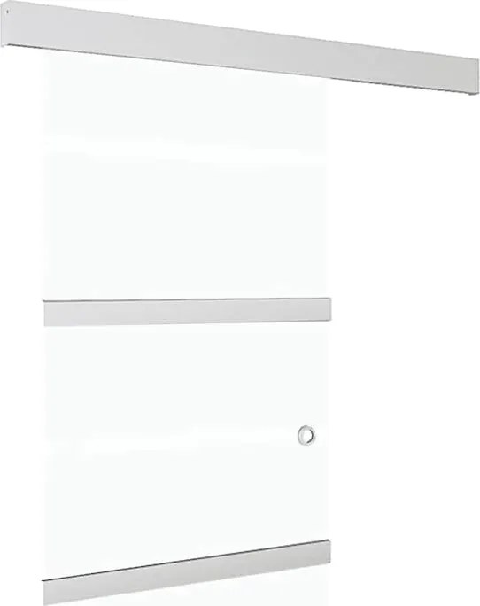 Posuvné dveře s měkkými zarážkami ESG sklo a hliník 76 x 205 cm 288055