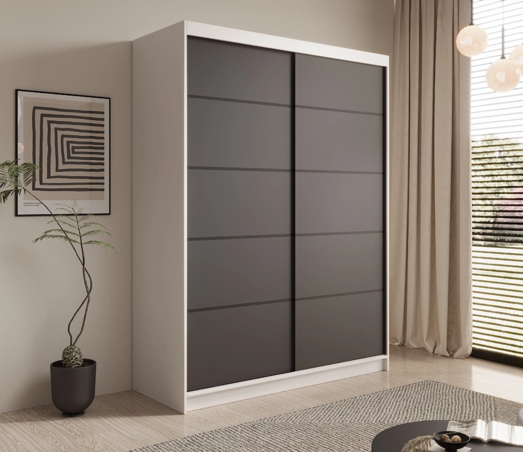 ADRK Furniture Posuvná skříň Calma 150 ADRK-SW-CAL-150-WB