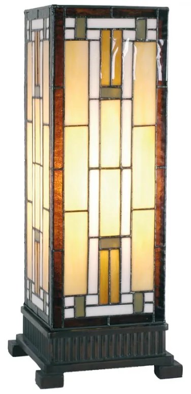 Stolní lampa Tiffany Fleurtje – 18x18x45 cm