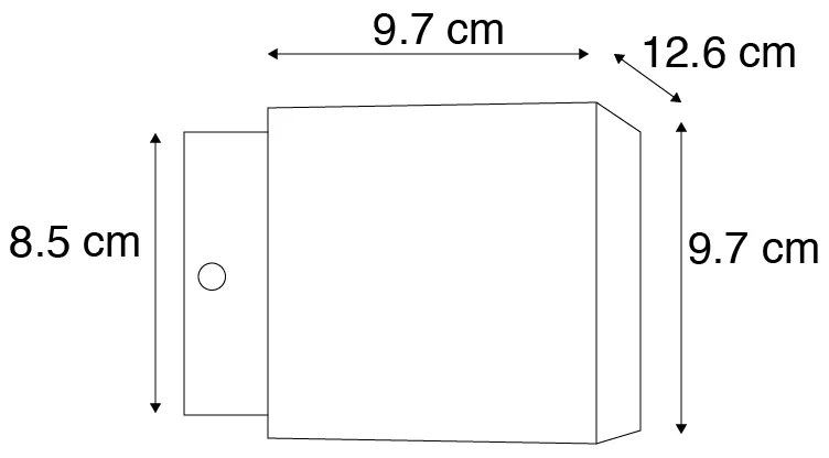 Designová nástěnná lampa černá/zlatá vč. LED - Caja