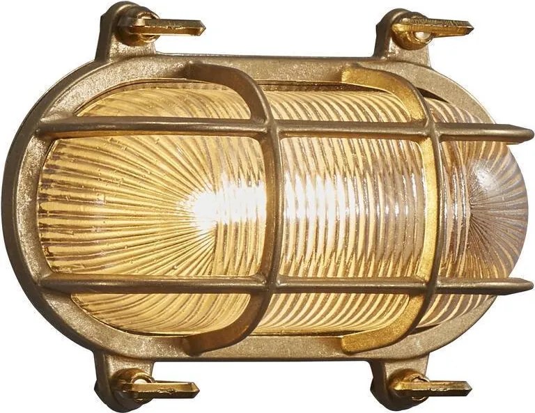 NOR 49031035 Venkovní nástěnné svítidlo Helford 12,5W E27 mosaz matná bílá - NORDLUX