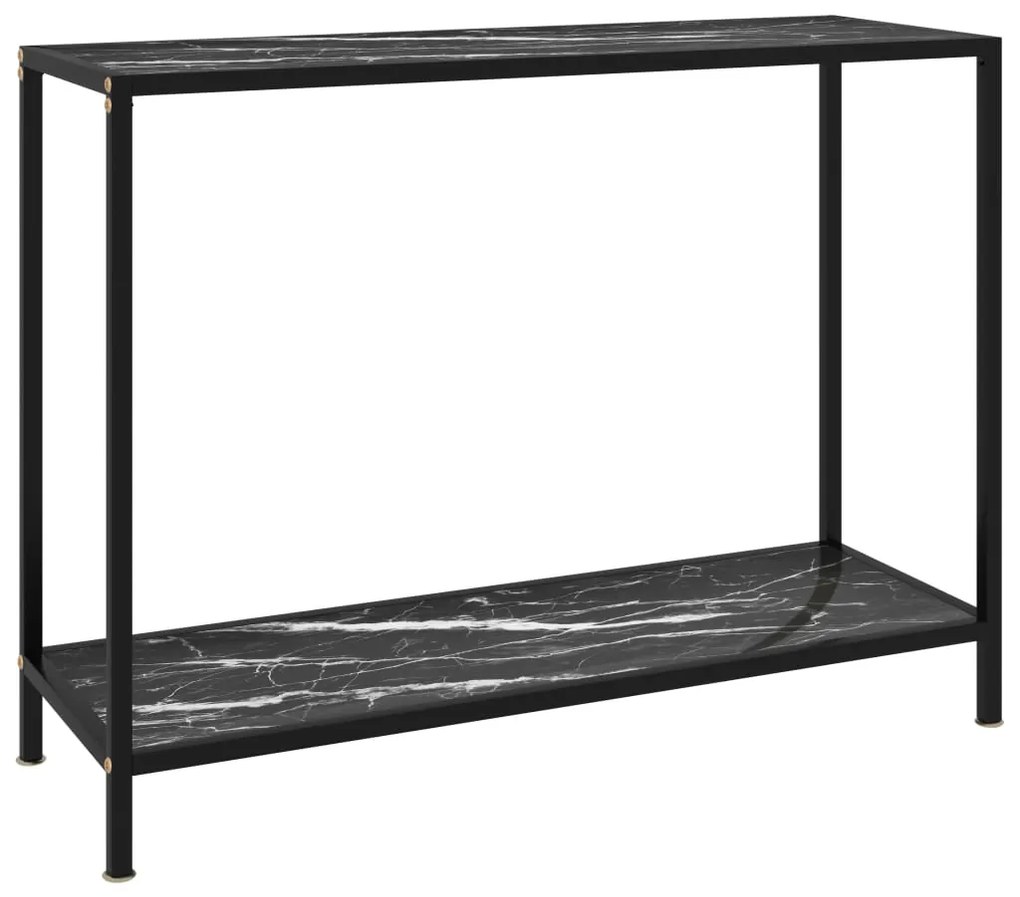 322838 vidaXL Konzolový stolek černý 100 x 35 x 75 cm tvrzené sklo