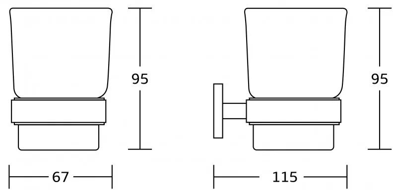 Mexen příslušenství, ZOJA držák na kartáčky, zlatá, 7019138-50