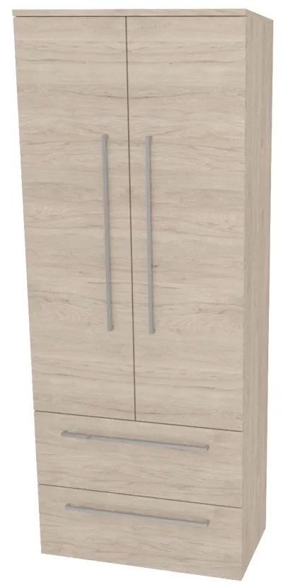 Mereo Mereo, Bino, koupelnová skříňka vysoká 163 cm, dvojitá, Multidecor, CN699LRH1