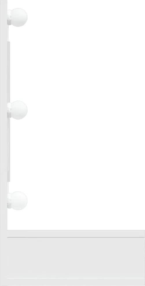 vidaXL Zrcadlová skříňka s LED 90 x 31,5 x 62 cm [808891] Barva: bílá s vysokým leskem