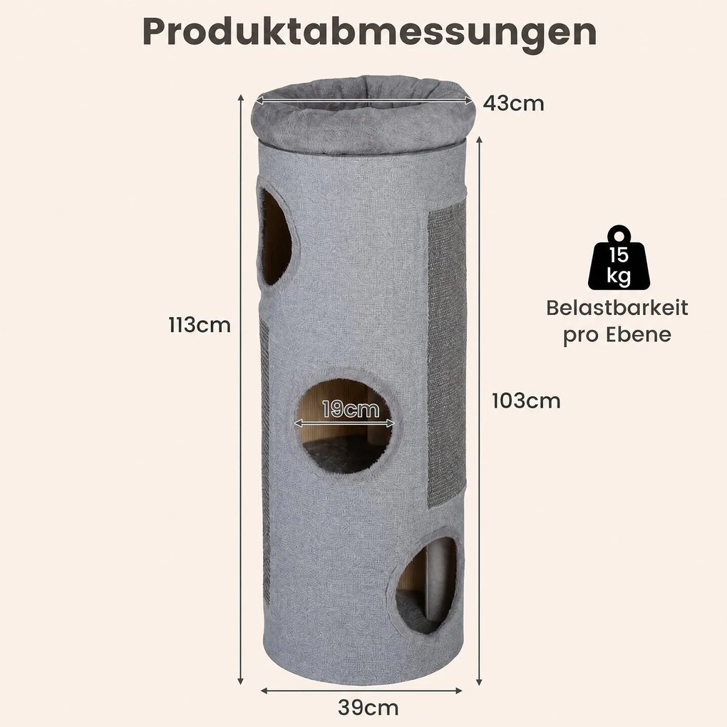 Costway 4 Tier Multi-Cat House Zvýšený útulek pro domácí mazlíčky