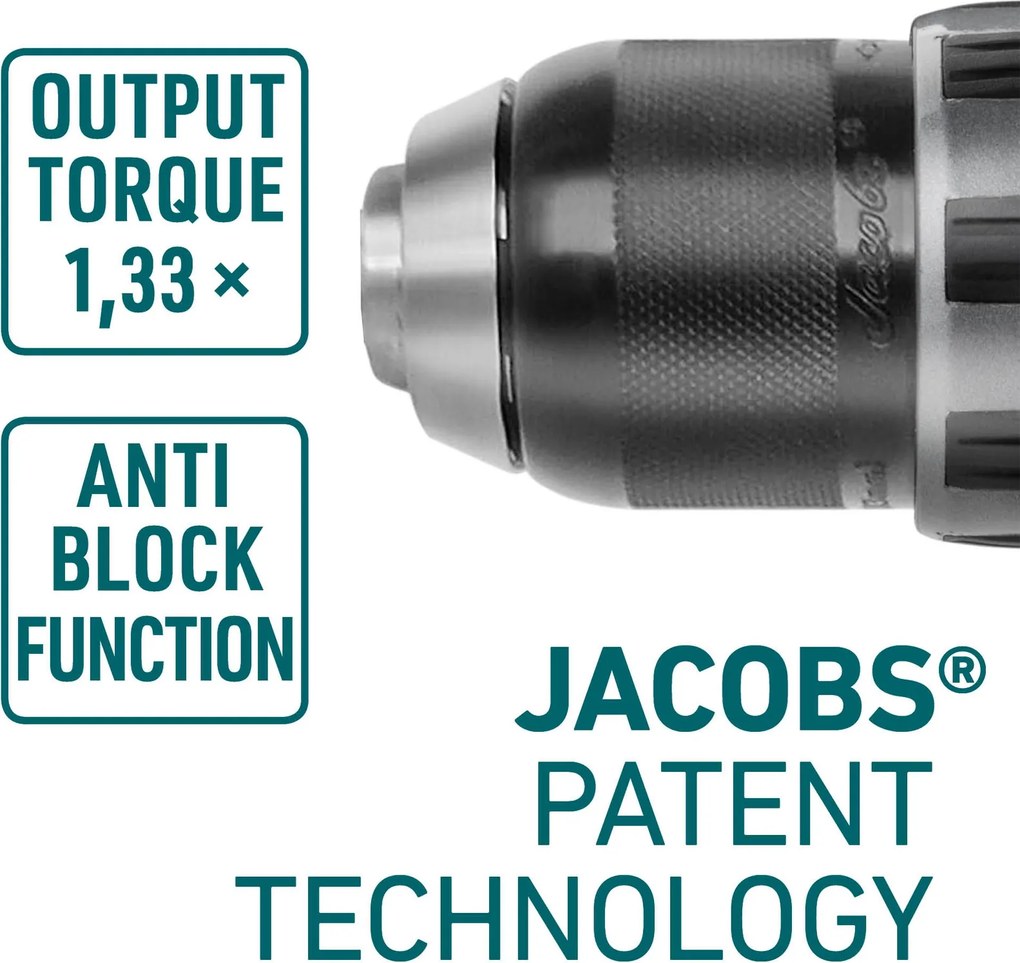 Aku příklepová vrtačka EXTOL INDUSTRIAL SHARE20V 8791802