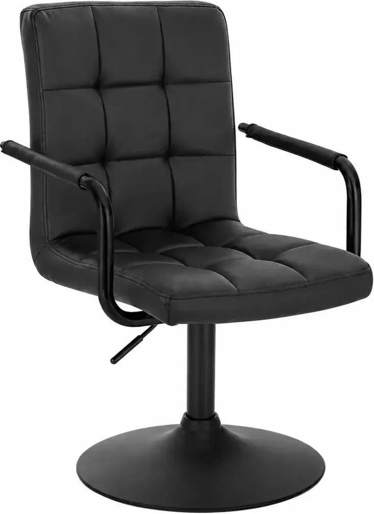 LuxuryForm DESIGN Otočná židle VERONA BLACK na černém talíři - černá