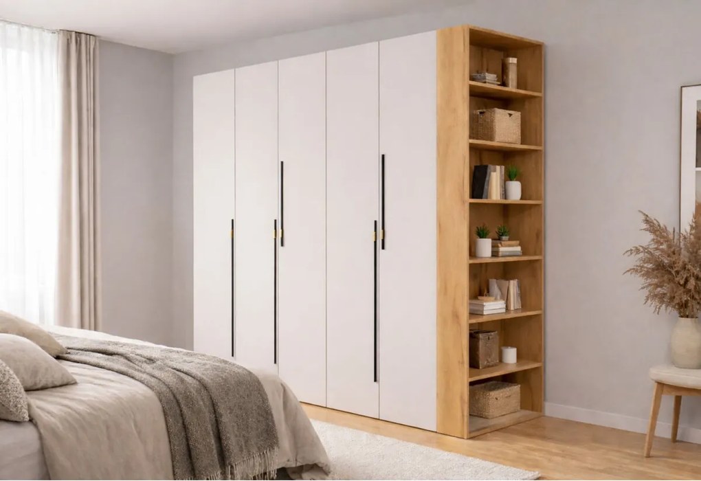 Skříň 5D 220 cm dub appalačský / kašmír Space
