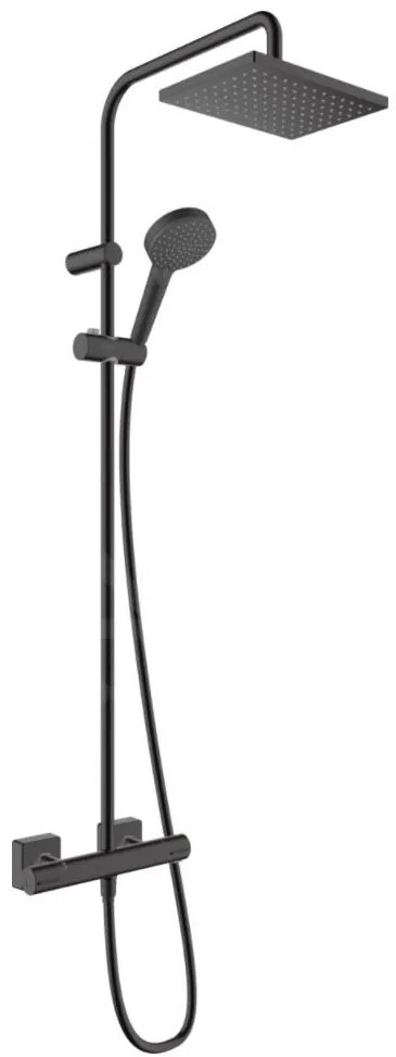 Hansgrohe Vernis Shape - Sprchový systém 230 1jet EcoSmart s termostatem, černá matná, HAN-26097670