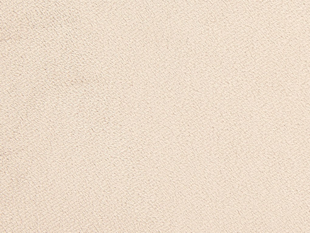 Puf s třásněmi ⌀ 36 cm béžový VIRGINIA Beliani