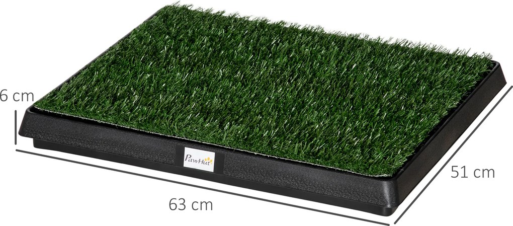 PawHut toaleta pro domácí mazlíčky umělá tráva psí toaleta plochá balkonová 63x51x6cm | Aosom