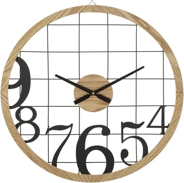 Nástěnné hodiny Numbers 60 cm černé/hnědé