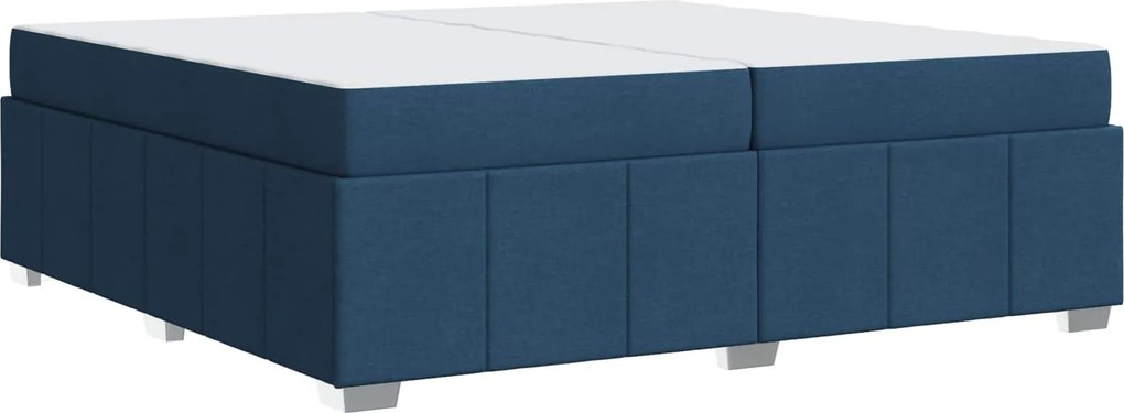 Rám postele s matrací Modrá 200 x 200 cm textil 3398313