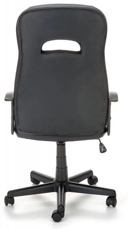 Herní židle CASTANO – PU kůže, černá/šedá