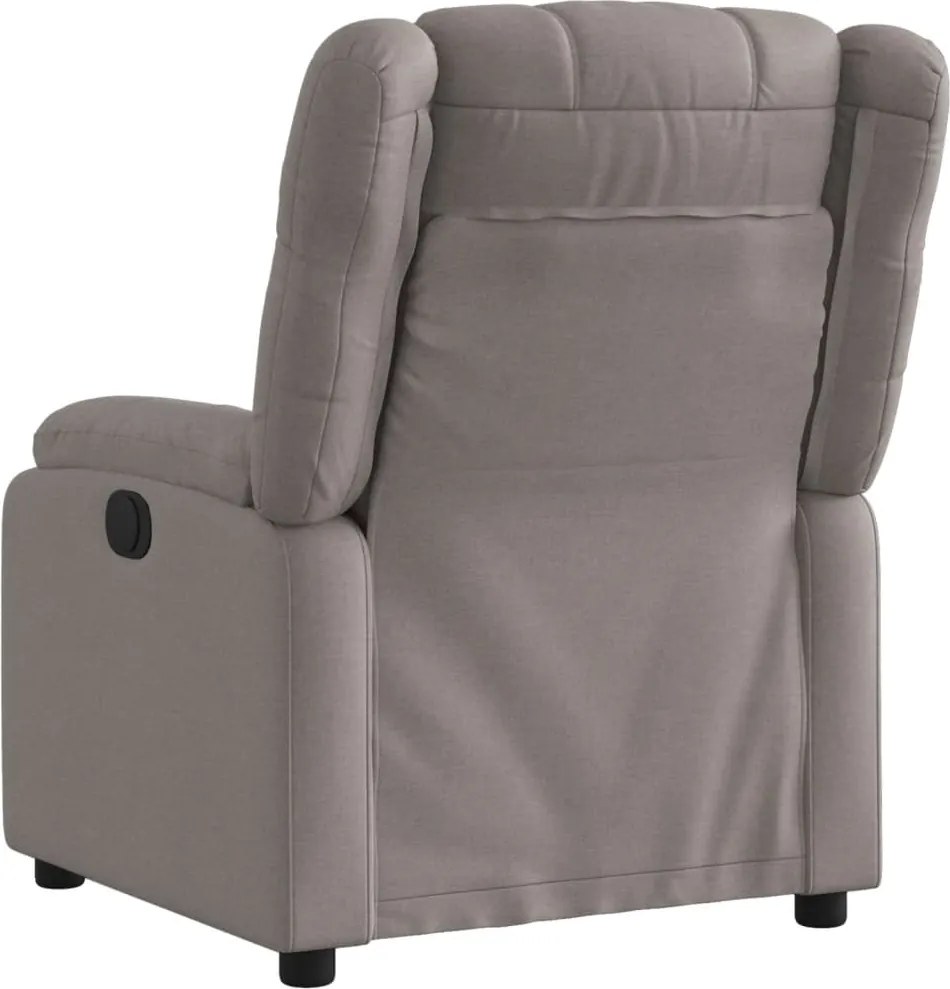 Elektrické polohovací křeslo taupe textil 3205186