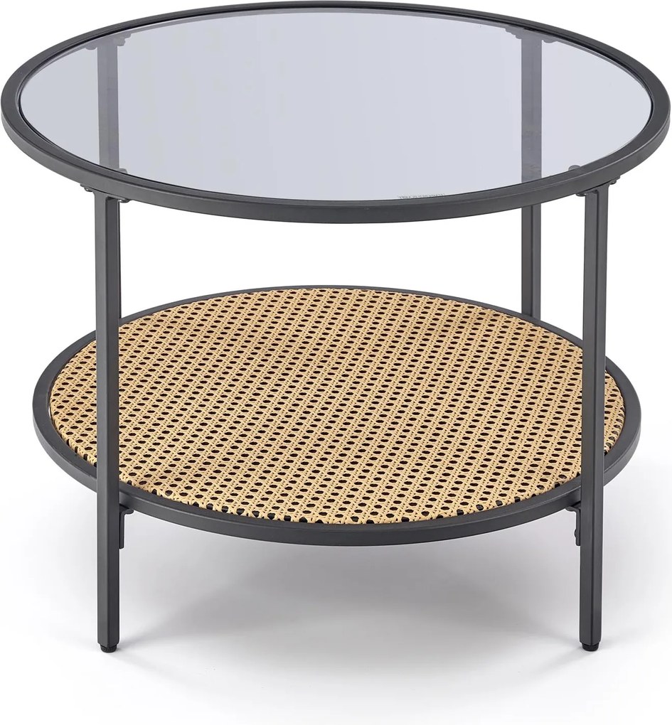 Konferenční stolek Dakota 60 cm hnědý/čirý