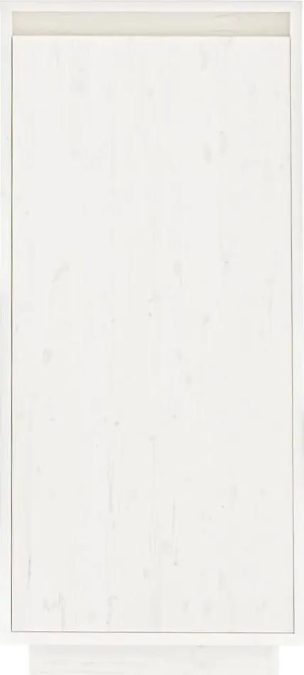 vidaXL Botník 35 x 35 x 80 cm masivní borové dřevo [813536] Barva: Černá