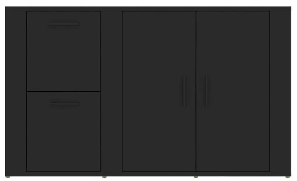 Příborník černý 100x33x59,5 cm kompozitní dřevo - Default Title