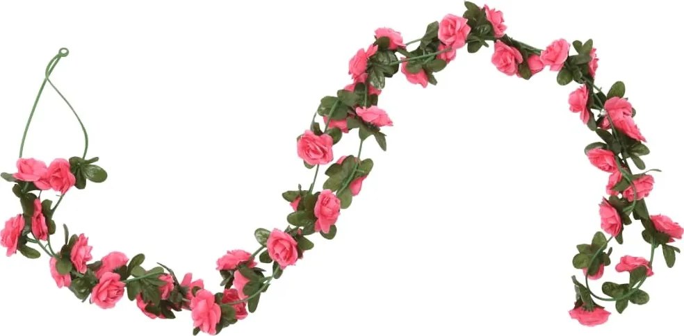 vidaXL Umělé květinové girlandy 6 ks světle 240 cm [359068] Barva: Růže