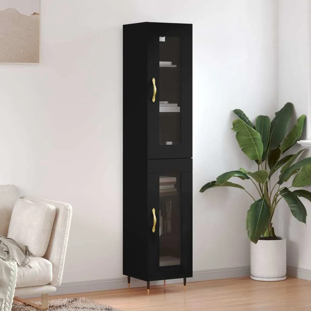 vidaXL Skříň highboard 34,5x34x180 cm kompozit [3199410] Barva: šedá sonoma