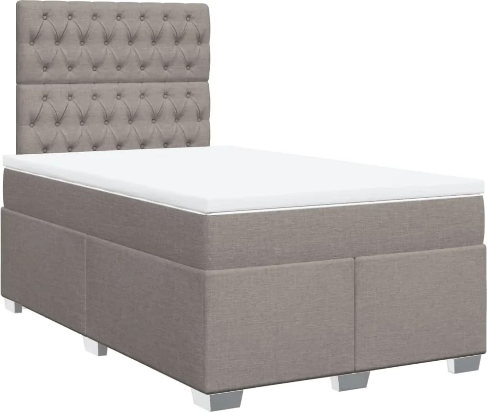 Box spring postel s matrací taupe 120x190 cm textil 3290438