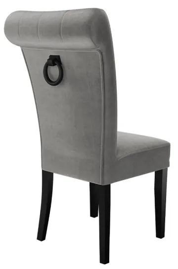 Čalouněná jídelní židle ST65 + klepadlo, Klepadlo: černá, Barva křesla: černá, Potah: Magic Velvet 2250